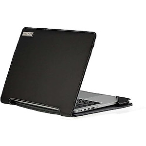Broonel - Profile Series - Black Leather Laptop Case - Compatible with ASUS Chromebook Flip C214 11.6"