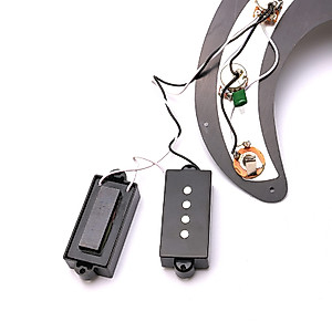 Guitar Prewired Loaded Pickguard for Fender Precison P Bass Part Black