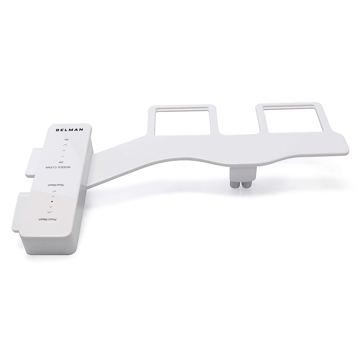 BELMAN Classic Bidet Toilet Attachment - Modern & Slim - Fresh Clean Water Sprayer - Self Cleaning Dual Wash Nozzles - Adjustable Water Pressure - Non-Electric Quick Installation - White