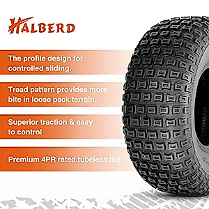 HALBERD 20x7-8 ATV Tires, Sport Quad 20x7x8 All Terrain Tires 20x7x8 UTV ATV Tires 4PR Fits 8’’ Rims, Tubeless, Set of 2