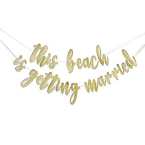 Bachelorette Banner - This beach is getting married banner, Beach Bachelorette banner，beach bachelorette banner, tropical bach, final flamingle, Beach bach
