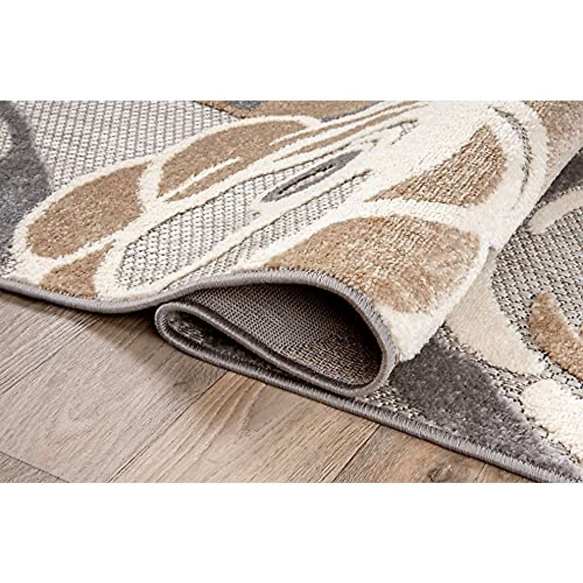 Rugshop Ravenna Modern Large Floral Flowers Indoor/Outdoor Area Rug 7'10" x 10' Gray