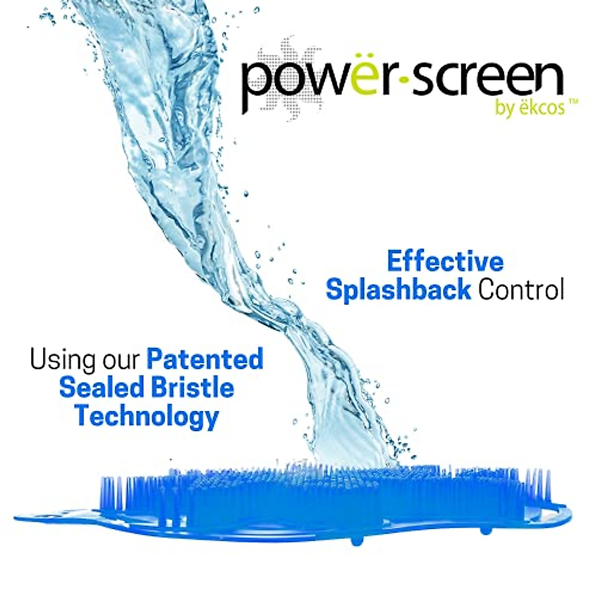 Ekcos Power Screen PWR-3B-10 Diversey 30 Day Premium Anti-Splash Urinal Screen and Deodorizer - Fits Most Top Urinal Brands, 8" x 7" Blue/Fresh (10 Pack)