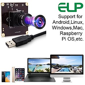 High Frame Wide Angle USB Camera Module for Laptop 1080P Mini USB2.0 Webcam Board High Speed 260fps 120fps 60fps USB with Camera PC Industrial Embedded Lightburn Camera for Computer Raspberry Pi