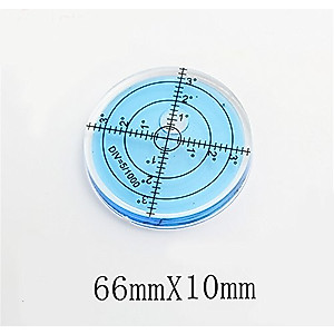 Chiloskit 66mm Bullseye Spirit Level Round Bubble Spirit Leveler Tool Rv Appliances,Accuracy 30' /2mm (Blue)