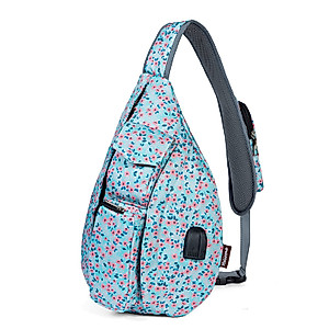 Malirona Sling Bag for Women Sling Backpack Hiking Daypack Multipurpose Crossbody Chest Bag (Orange)