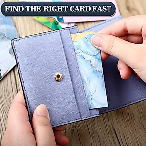 Woanger Set of 24 RFID Blocking Sleeves Includes 18 Credit Card and 6 Passport Sleeves Anti RFID, Aluminum Foil Slim Identity Theft Protection, Beautiful Marble Design