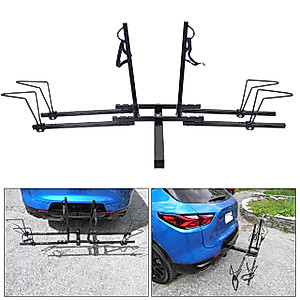 Hitch Mount Bike Rack Carrier Upright 2 Mountain Bike E-Bike Carrier Platform Style 2" Rear for SUV Van Truck Minivans RV Trailer