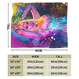 Wjikan Nicki Rapper Minaj Super Soft Micro Fleece Blanket Home Decoration Warm Flannel Blanket 80x60 Black