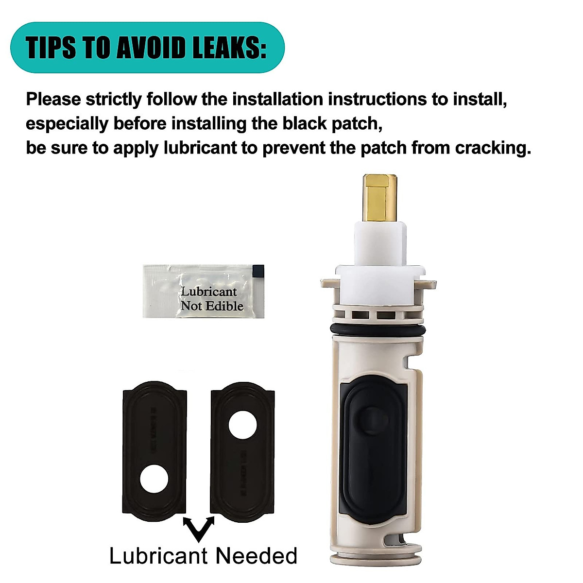 1222 Replacement Cartridge with Moen 104421 Cartridge Puller Removal Tool Retainer Clip, Compatible with Moen Posi Temp 1222B Single Handle Shower Bathtub Faucet Replacement Parts Repair Kit