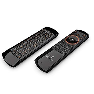 Rii Mini K25 Multifunction Portable 3 in 1 2.4GHz Wireless Fly Mouse Keyboard and Remote Control with Rechargeable Li-ion Battery for PC, Laptops, Linux, Android Tv Boxs, Windows, Windows, IPTV