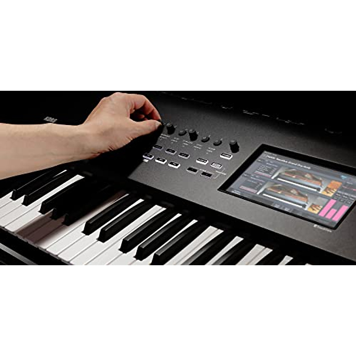 Korg Nautilus 61-Key Performance Synth Workstation Bundle with Sustain Pedal, MIDI Cables, and Austin Bazaar Polishing Cloth