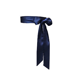 AIMECHA Satin Sash Belt For Bridal Wedding Bridesmaid Dress Belt 2'' Wide Silk Satin Material (Navy)