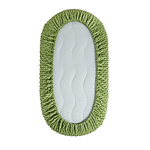 Baby Bassinet Sheet for Boy Girl Unisex Cradle Sheets for Bassinet Pad/Mattress Fitted Oval Bassinet Mattress Bassinet Pads (Sage)