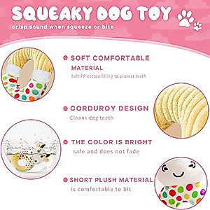 AXIIJGL 5 Pack Puppy Chew Toys Pink Puppy Rubber Teething Toys Girl Dog Toys for Small Breed Dogs Squeaky Plush Teething Cleaning Toys for Puppies Doggie Toys for Puppy Pet Toys for Small Dogs