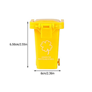 Yardwe Mini Trash Can Toy, 12PCS Plastic Push Vehicles Garbage Cans Curbside Vehicle Garbage Bin Kids Push Toy