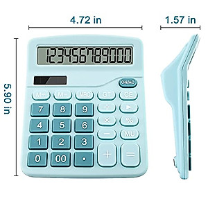 Ellieea Desk Calculator Large Display Blue
