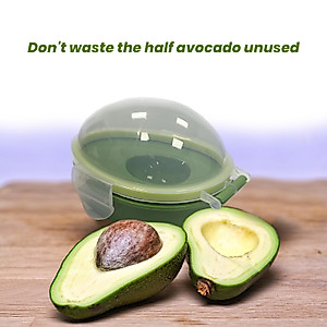LIFTATAPA Avocado Saver Holder, Reusable Avocado Keeper, Food Crisper Storage Box Fruit Keeper Avocado Storage Container to Keep Your Avocados Fresh for Days (Green)