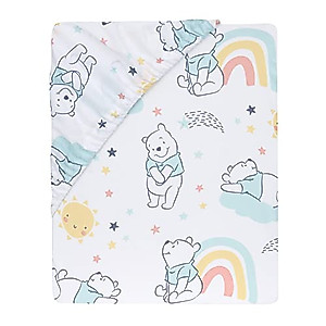 Lambs & Ivy Disney Baby Cozy Friends Winnie The Pooh White Fitted Crib Sheet