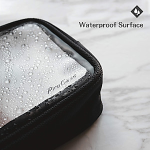 ProCase [2 Pack] TSA Approved Travel Toiletry Bag Pouch, Matte Clear Quart Size Bag Carry-On Airport Airline Compliant Bag Travel Makeup Cosmetic Bag for Toiletries Liquids Creams Cosmetics -Black