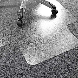 Floortex Poly Rctglr Lipped ChairMat Plush Pile Carpet47X35 (FC118927LR)