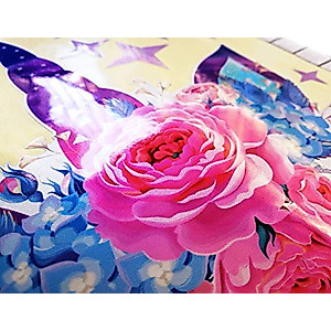 Mozamy Creative Unicorn Wall Decals Girls Wall Decals Nursery Wall Decor Girls Bedroom Decals Peel and Stick Wall Decals