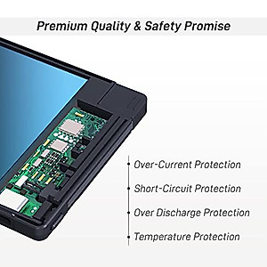 Auskang 5000mAh Portable Charger Ultra Slim External Battery Pack with Built in Lightning Cable [Only 0.24 inch] Compatible with iPhone 14/13/12 mini/12/12 Pro/11/11 Pro/11 Pro Max/XR/XS/X/8/8 Plus