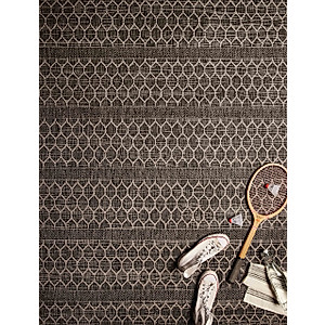 Loloi Isle Collection IE-01 Black/Grey 3'-11" x 5'-10" Accent Rug