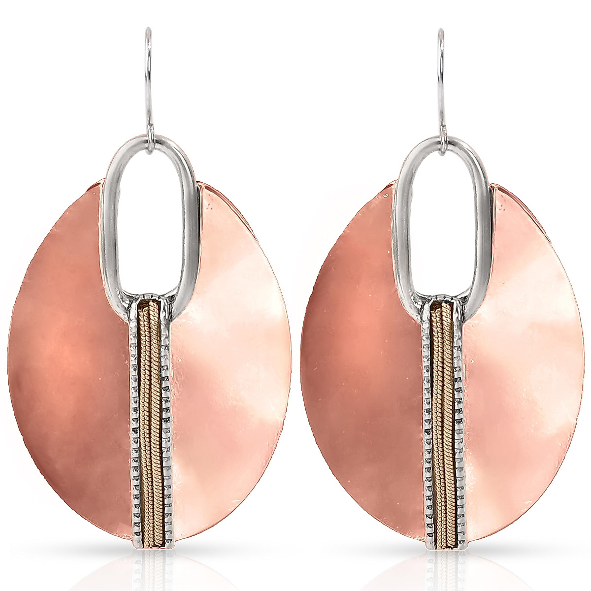 Vine Gems Boho Earrings for Women - Ethnic-Style Metallic Jewellery - Rose Gold