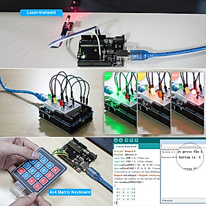 Smraza Ultimate Starter Kit for Arduino Project with Tutorial, 200pcs Components Compatible with Arduino (67 Items) with 9V 1A Power Supply