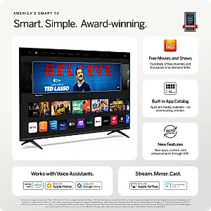VIZIO 65-INCH Class V-Series - V655M-K04 - 4K Ultra HD - Smart TV WiFi 6E Tri-Band - Gaming - Dolby Vision HDR/HDR10+ - HDR/HDR10+ Bluetooth Capable - IQ Active Processor - Voice Remote (Renewed)