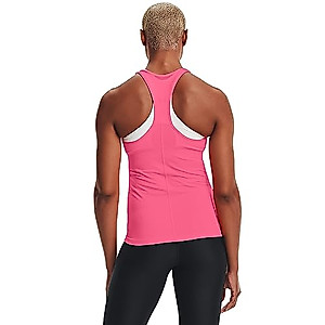 Under Armour Women's HeatGear Armour Racer Tank , Cerise (653)/Metallic Silver , 1X