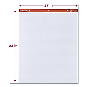 Universal UNV35601 27 in. x 34 in. Easel Pads/Flip Charts - White (2/Carton)