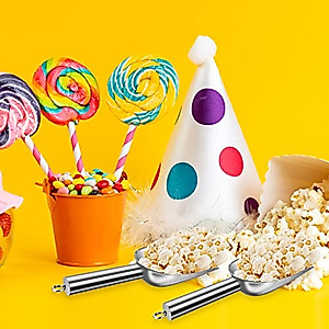 Metal Ice Scoop 5 Oz, 4 Pcak Stainless Steel Utility Scoop, Kitchen Ice Scooper for Ice Maker, Dishwasher Safe Kitchen Scoop for Weddings/Bar/Ice Bucket/Kitchen/Popcorn, Small Food Scoops