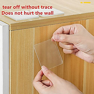 Ellelove 10PCS Double-Sided Transparent Hooks Non-Marking Waterproof Self-Adhesive Hooks Heavy Duty Suction Cup for Organization Bathroom Kitchen and Office