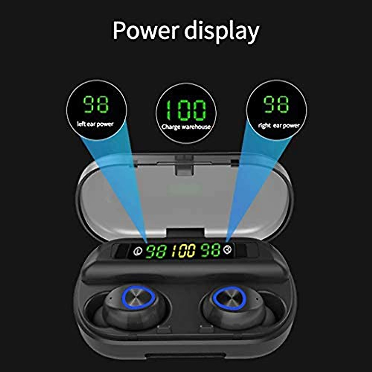 TBIIEXFL Headset Touch Function with Charging Box Stereo Headphones in-Ear Built-in Microphone Headphones Sports Subwoofer
