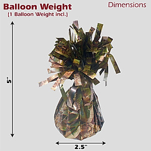 Havercamp Hunting Camouflage Birthday Party Kit (Deluxe Set; 1 Camo Birthday Banner, 3 Lanterns, 36 Cupcake Foils, 6 Buck Balloons, 1 Balloon Weight & 24 Straws) Next Camo Birthday Party Decorations.