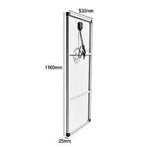 XINPUGUANG 100Watt 12Volt Solar Panel Monocrystalline Lightweight Module High Efficiency for RV Marine Boat Off Grid (100W Solar Panel)