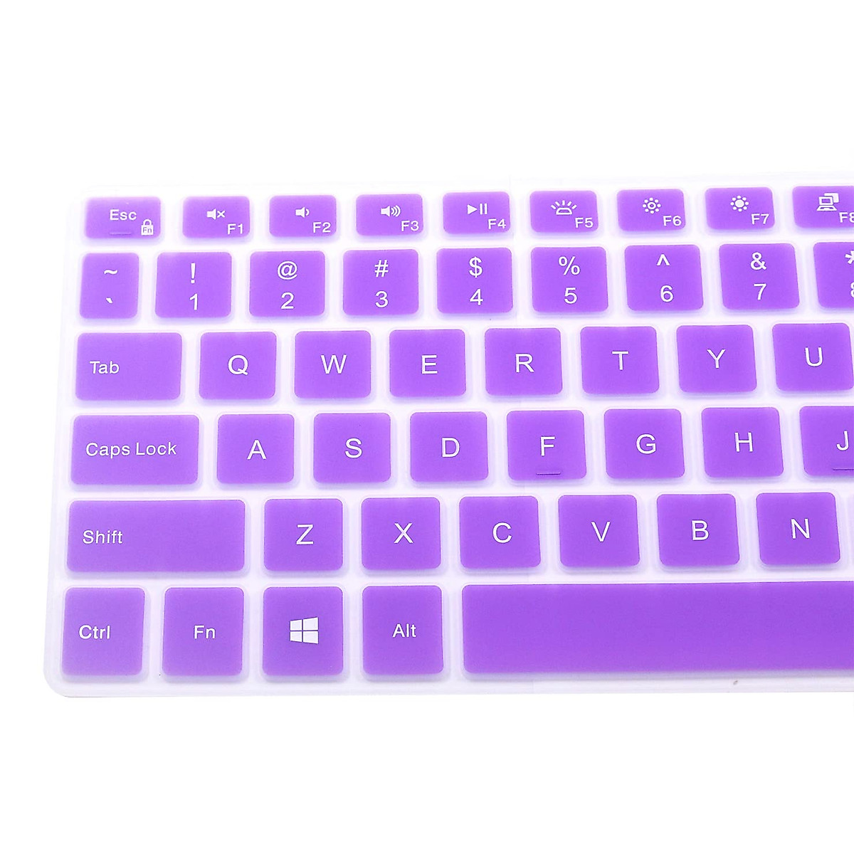 Keyboard Skin Compatible for Dell inspiron 15 3501 3502 3505 5502 5505 5508 5509 5584 5593 5594 5598, inspiron 15 7000 7501 7506 7591, inspiron 17 7706 7790 7791, Dell Latitude 3500 3510 15.6" (Purple