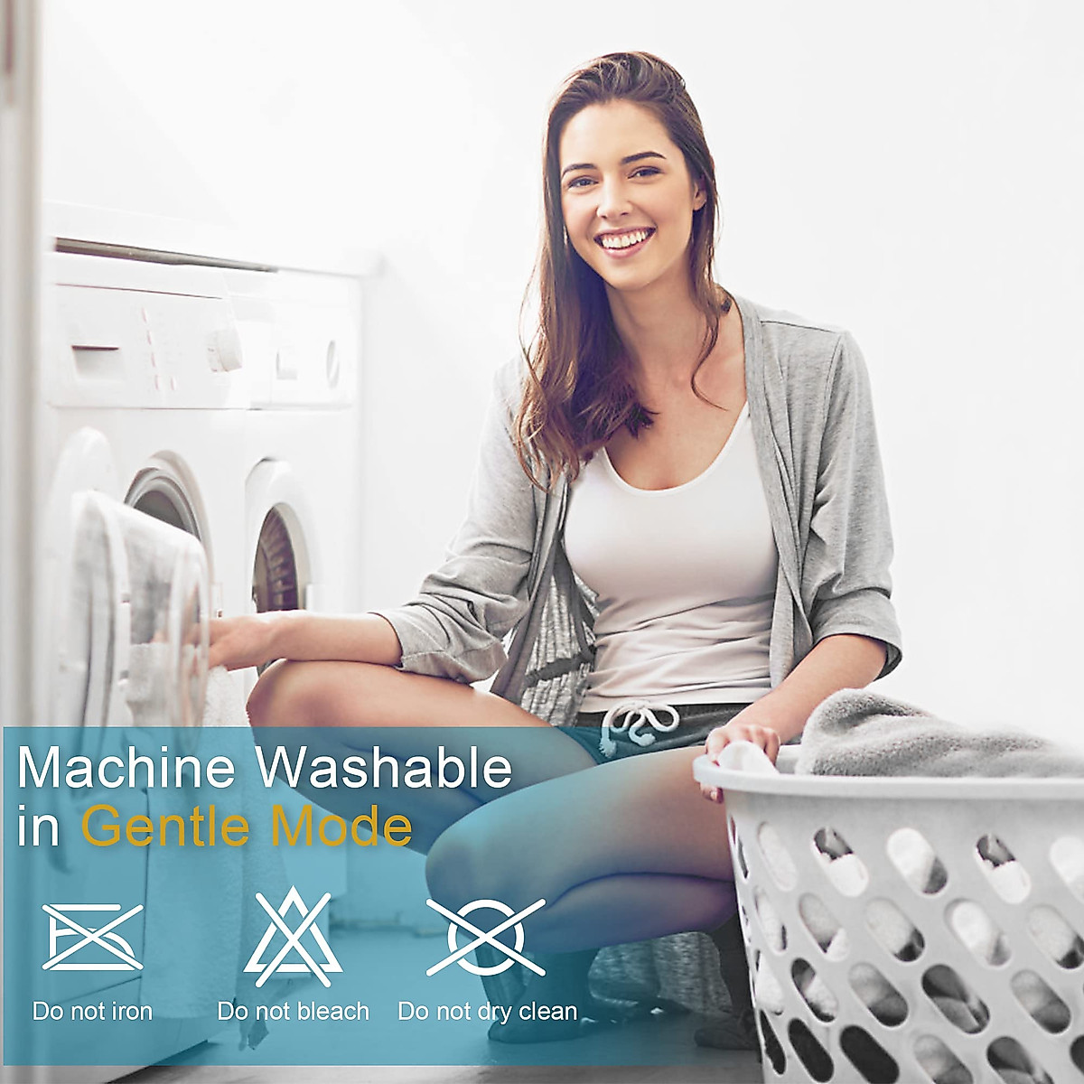 HYLEORY Full Mattress Pad Quilted Fitted Mattress Protector Cooling Pillow Top Mattress Cover Breathable Fluffy Soft Mattress Topper with 8-21" Deep Pocket