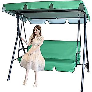 BTURYT Swing Canopy Replacement 3 Seater, Patio Swing with Canopy & Replacement Swing Seat,Waterproof Top Cover Set Swing Chair Awning Glider Swing Cover Porch Swing Cover
