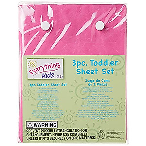 Everything for Kids 3 Piece Toddler Sheet Set, Pink