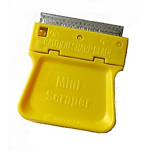 MINISCRAPER® 2 Mini Razor Blade Scrapers with 5 Metal Blade Pack USA Made