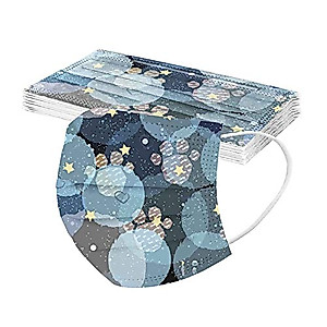 50PCS Cute Animal Claw Disposable Face Mask For Adults 3-Ply Breathable Cat Dog Paw Printed Paper Masks for Outdoor (Multi/A3)