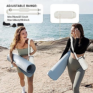 NECARSIN Water Bottle Holder Bag for Stanley Quencher Tumbler 40 oz,Water Bottle Carrier with Adjustable Shoulder Strap,Stanley Cup Accessories for Walking Travelling Camping(Cream)