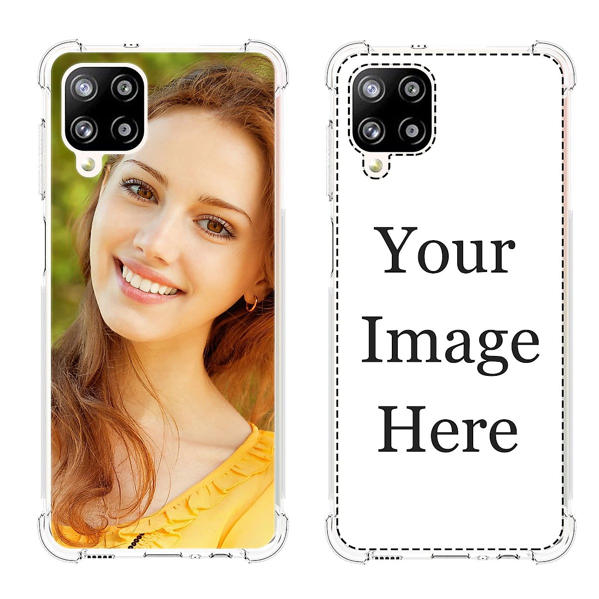 GEAPRIE Customized Photo Design Your Own Personalized Picture Custom Phone Case Cover Compatible with Samsung Galaxy A01 A03 A04 A10e A11 A12 A13 A14 A15 A21S A23 A24 A25 A33 A42 A53 A71 4G A73 5G