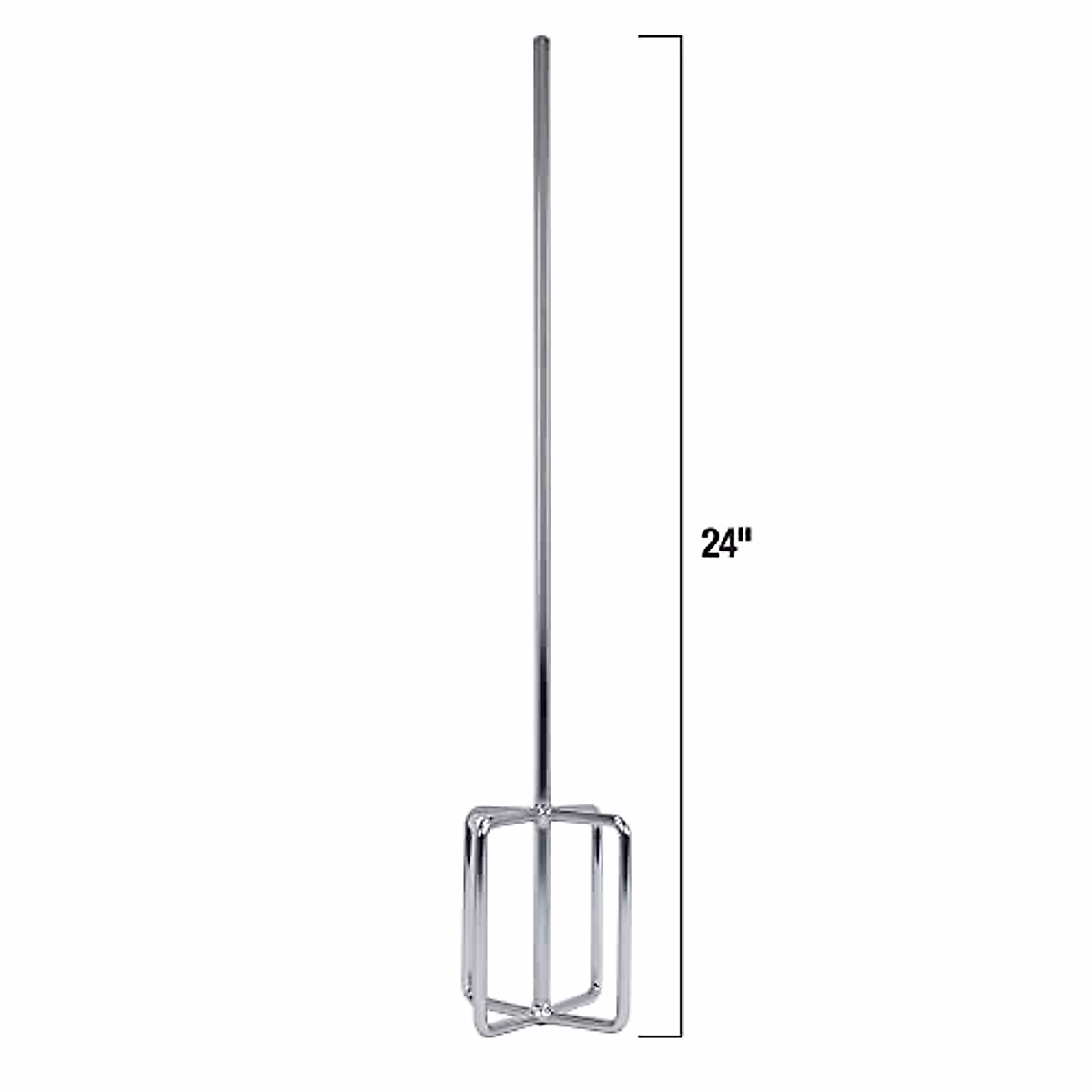 QEP 61205 24 in. Professional Chrome-Plated Steel Thinset and Grout Mixing Paddle for Corded Drills