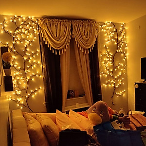 Enchanted Willow Vine 9.5FT, 160 LEDs Vines for Room Decor with Remote, Vine Lights for Wall Home Decorations with 20 Clips & Tapes, Plug in, 1 PC