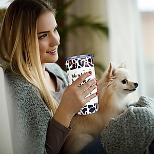 ONEHAUS Dog Mom Gifts For Women - Dog Mom Tumbler Gifts - 20oz Dog Lovers Gifts, Stainless Steel Insulated Tumblers Coffee Travel Mug Cup with Lid Mothers Day Birthday Gift For Dogs Lover-1 Pack