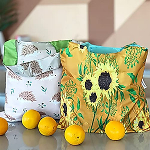 Wrapables AllyBag Collection Reusable Shopping Bag, Sunflowers Harvest